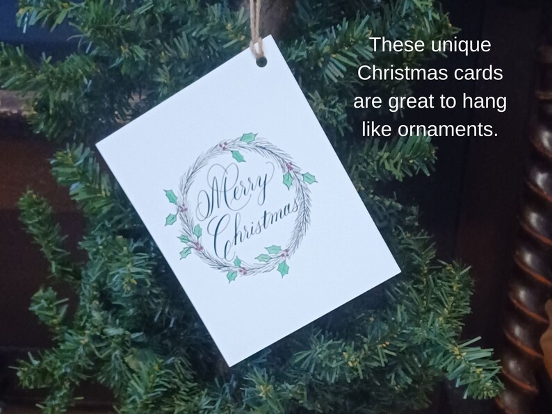 Handmade Handwritten Calligraphy Christmas Cards/ornament Cards/dual ...