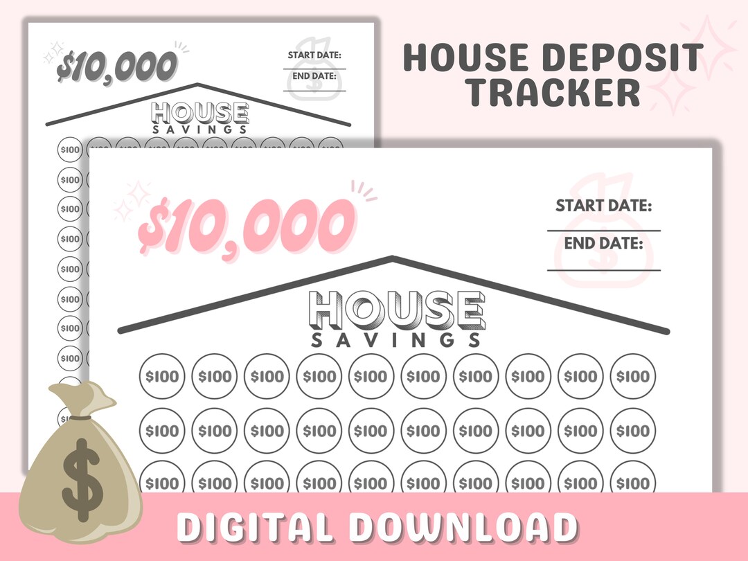 10k House Deposit Tracker, 10k House Renovation Fund, 10000 House Down ...