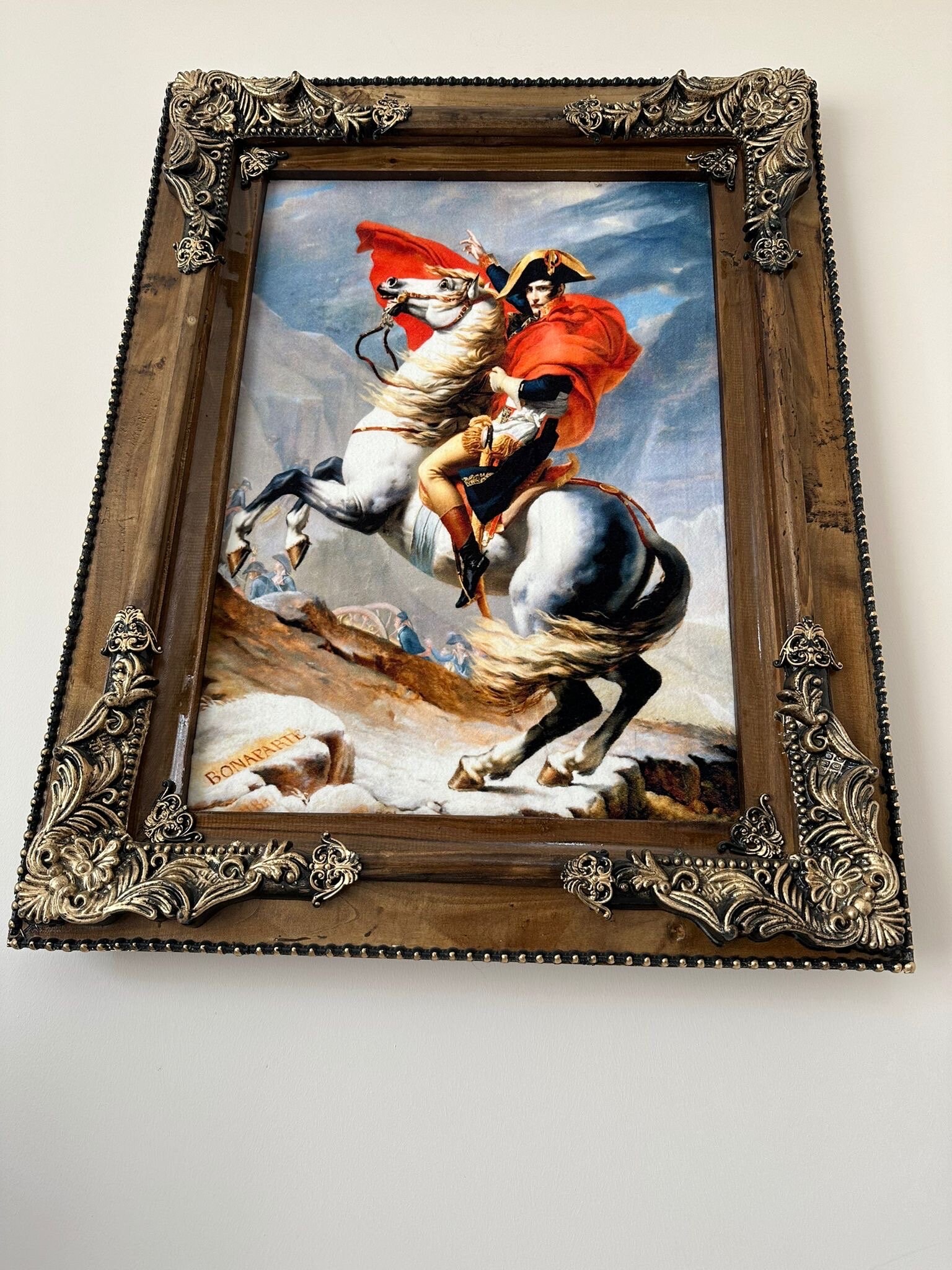 Napoleon Bonaparte Crossing the Alps Jacquard Woven Large Wall Tapestry ...