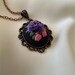 Hand Embroidered Purple Necklace,hand Embroidered Necklace,embroidered ...