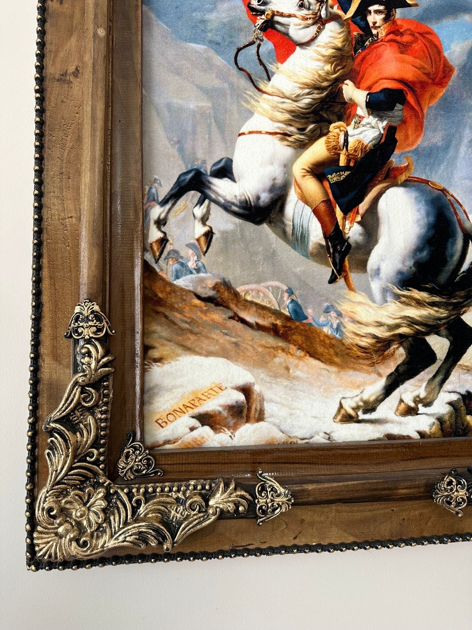 Napoleon Bonaparte Crossing the Alps Jacquard Woven Large Wall Tapestry ...