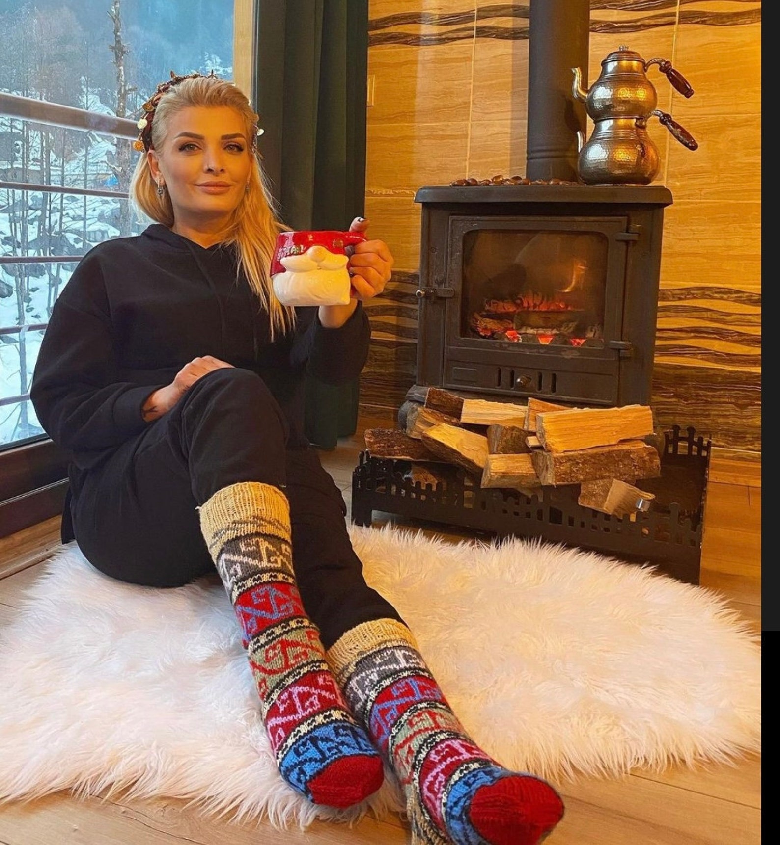 Wool Socks-hand Made Wool Socks%100 Hand Madeknitted Woolly - Etsy