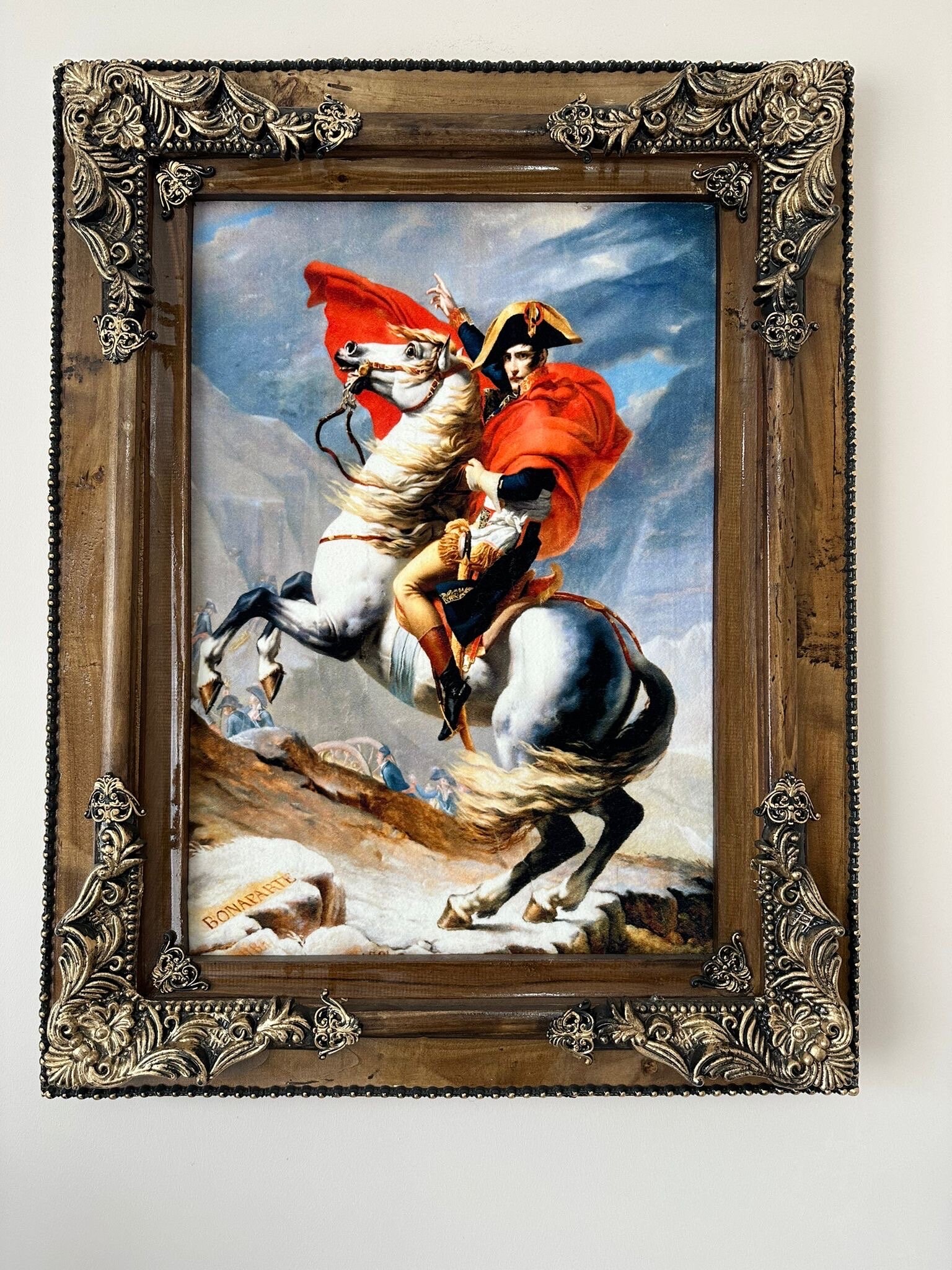 Napoleon Bonaparte Crossing the Alps Jacquard Woven Large Wall Tapestry ...