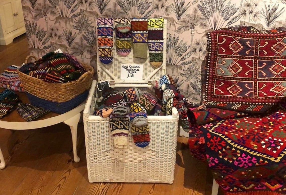 Wool Socks-hand Made Wool Socks%100 Hand Madeknitted Woolly - Etsy