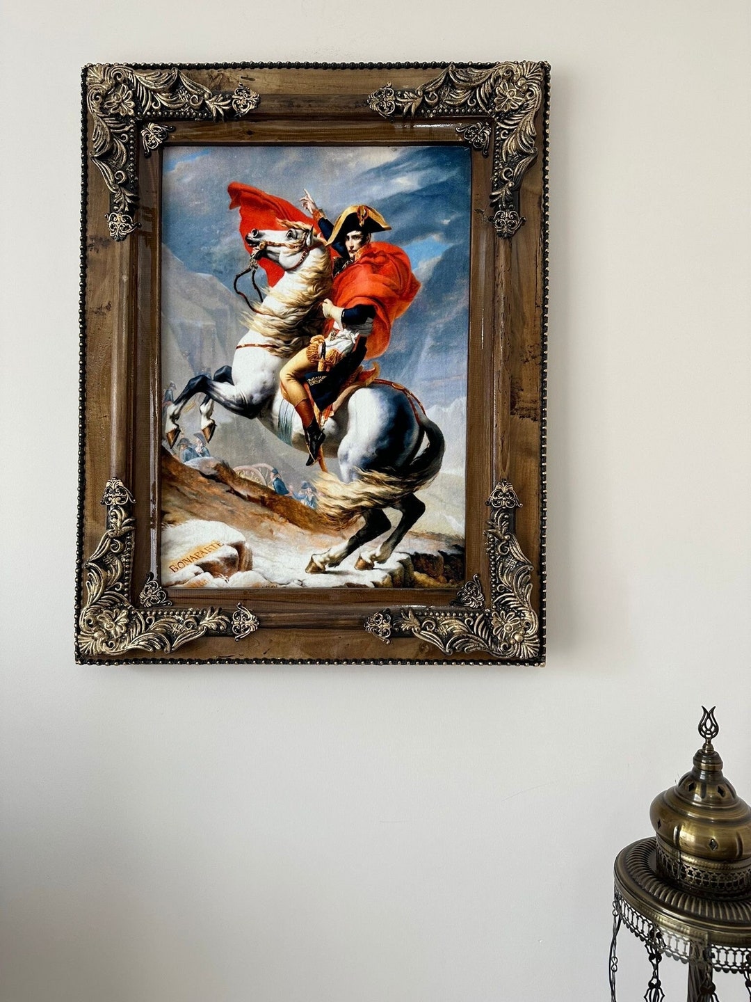 Napoleon Bonaparte Crossing the Alps Jacquard Woven Large Wall Tapestry ...