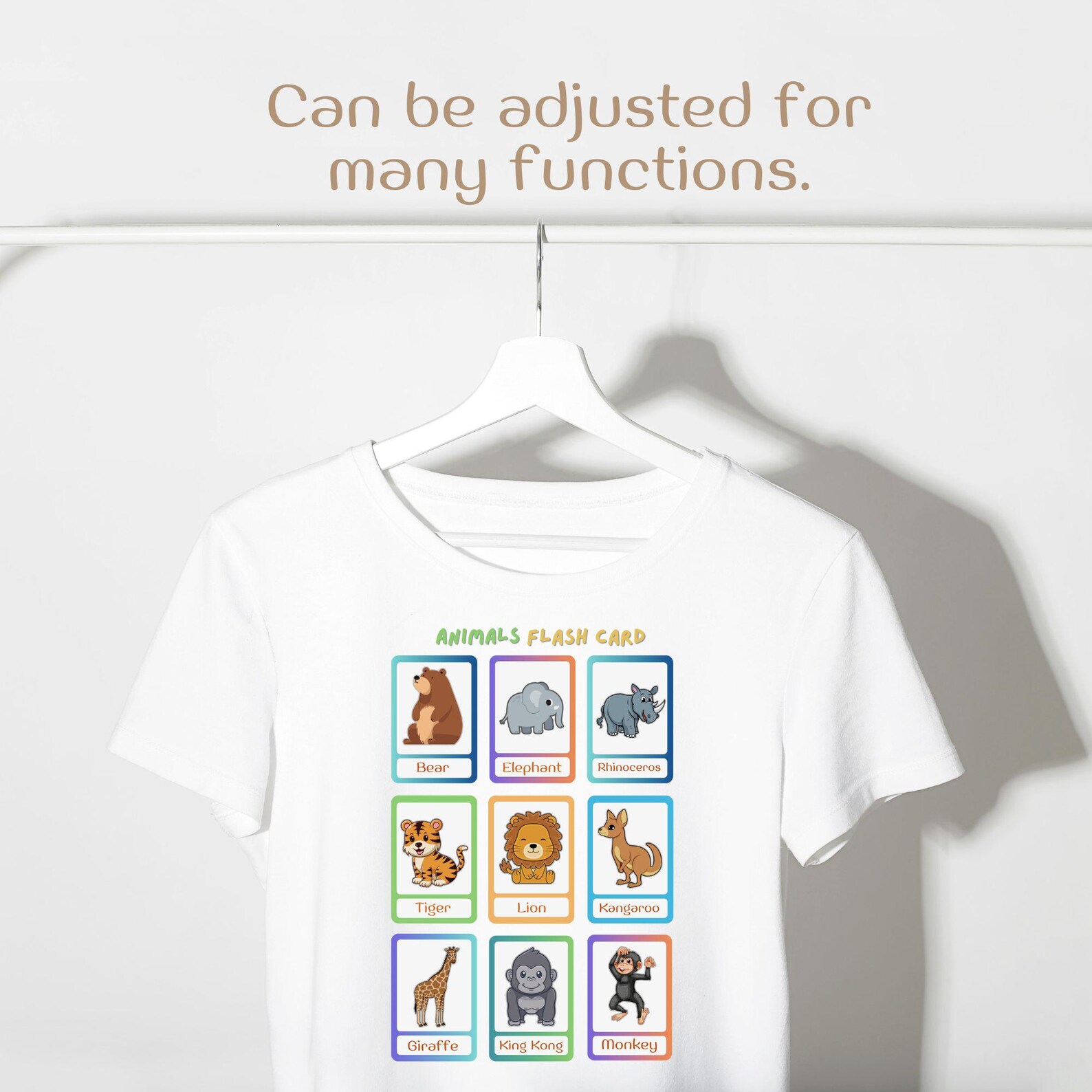 45 Color Animals Flash Cards, Montessori Learning, Educational ...