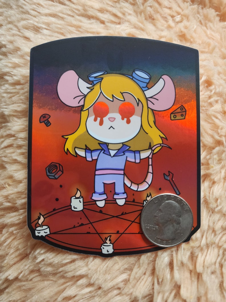 Cult of the Lamb Mechanic Mouse Holographic Sticker - Etsy