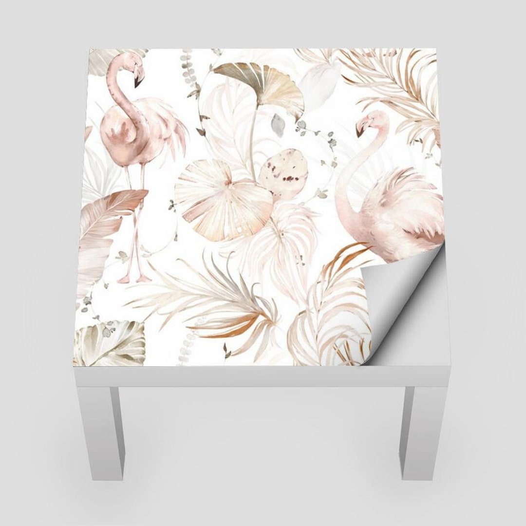 Boho Flamingo IKEA LACK Decal Removable Table Sticker Self Adhesive ...
