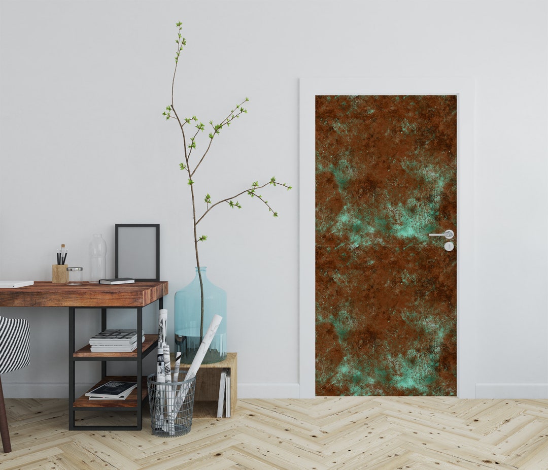 Red Rust Loft Industrial Door Decal \ Door Sticker \ Peel and Stick ...