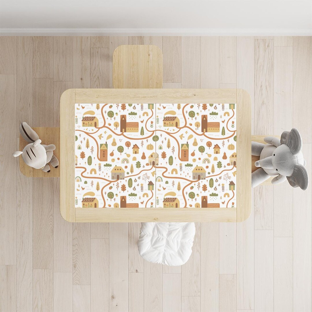 Ikea Flisat Table Decal, Small Village Table Sticker, Removable Decals, Peel and Stick Ikea ...