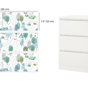 Ikea Malm Decal for Kids \ Campside \ Dresser Sticker \ Removable Decal ...