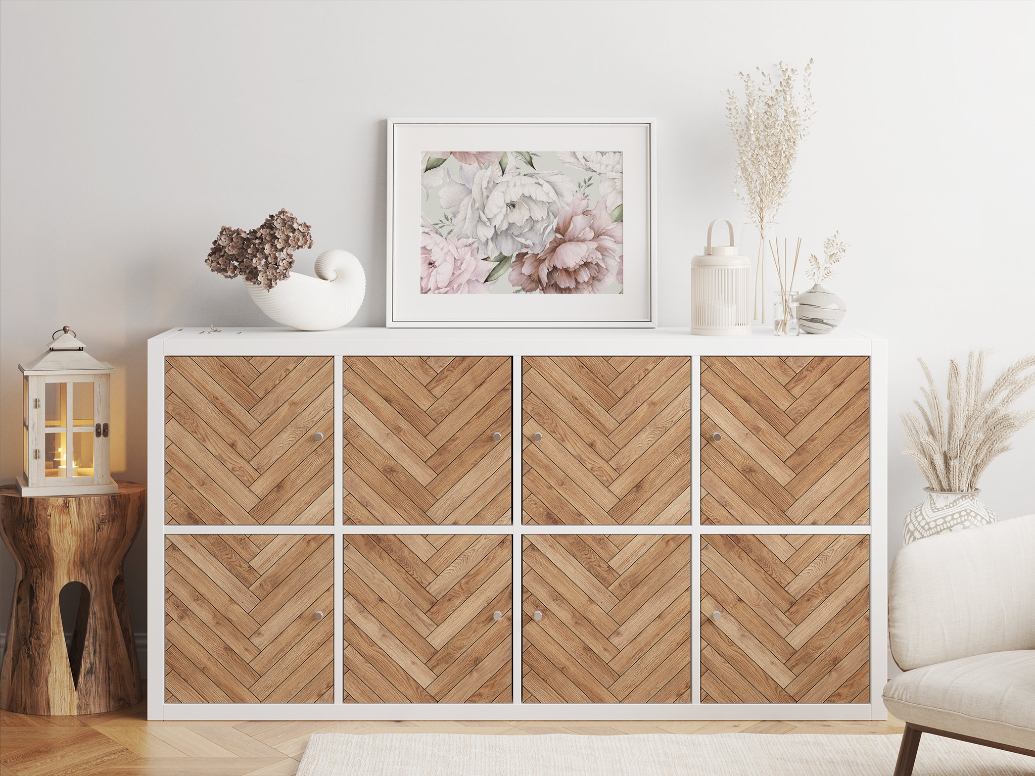 Ikea Kallax Expedit Decal \ Wooden Parquet \ Rack Sticker \ Removable ...