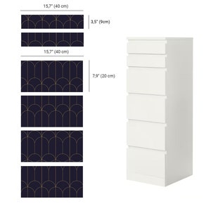Ikea Malm Decal \ Art Nouveau \ Dresser Sticker \ Removable Decal ...