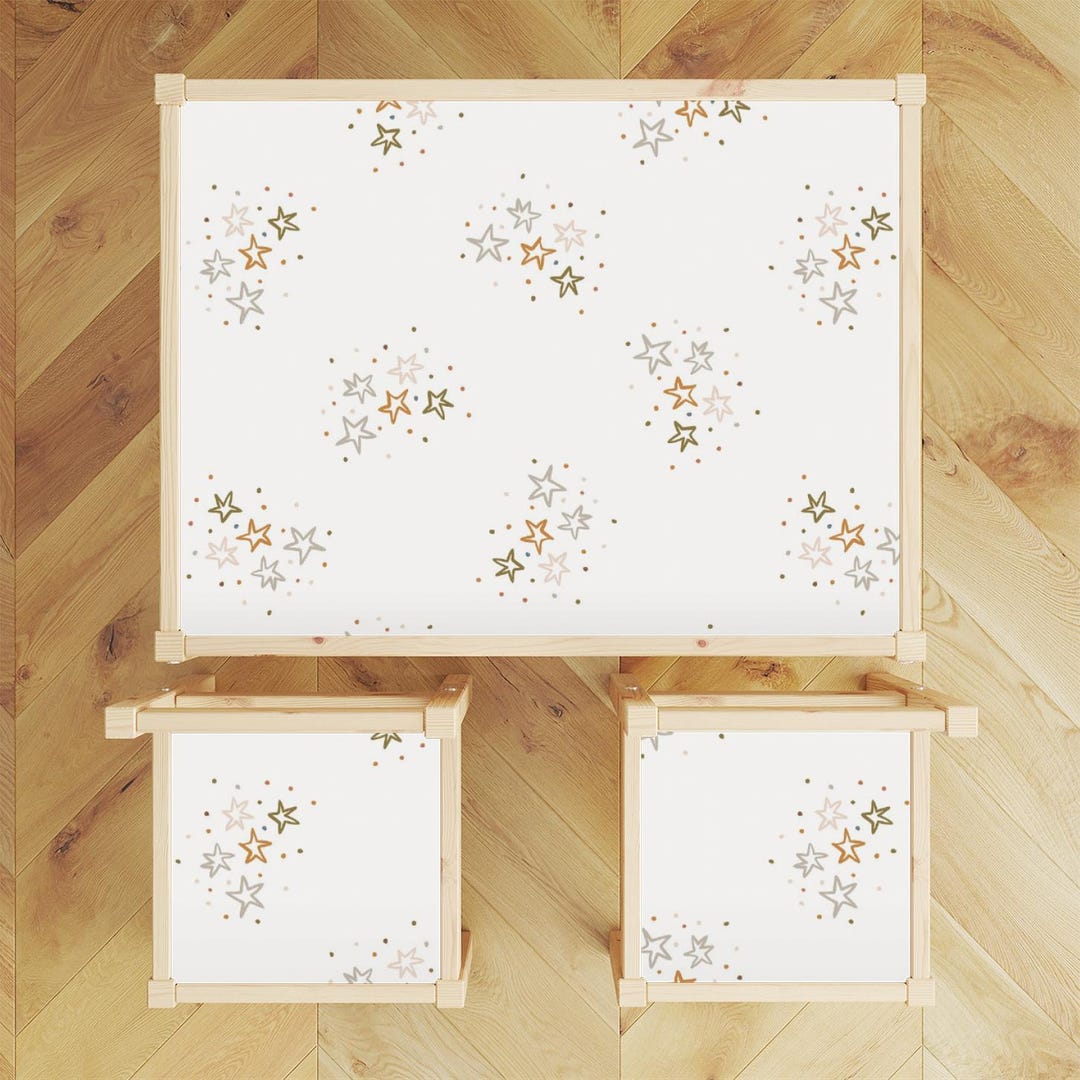 Ikea LATT Table and Chairs Decals \ Minimalist Stars \ Removable ...