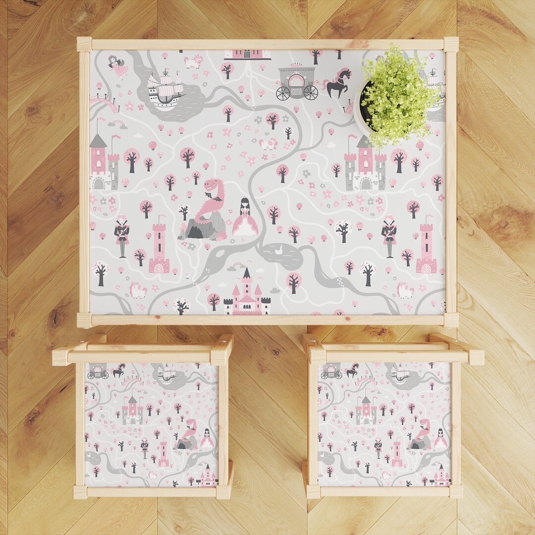 Ikea LATT Table and Chairs Decals \ Fairy Tale Kingdom \ Table Sticker ...