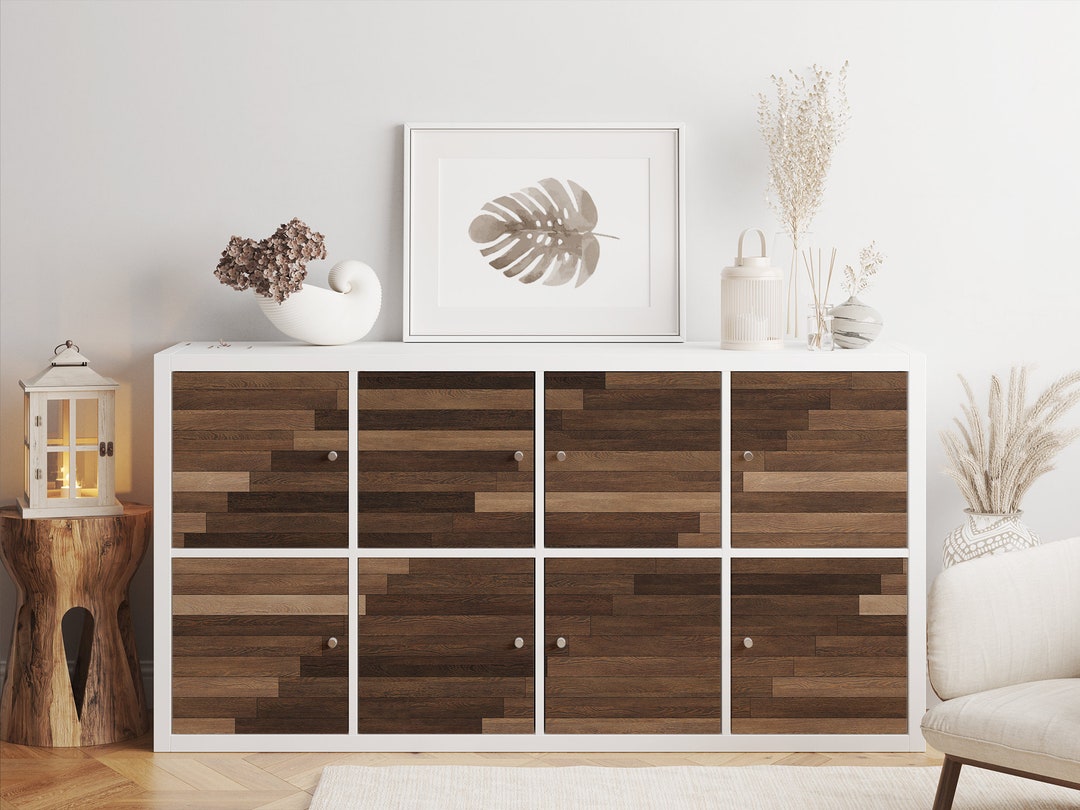Ikea Kallax Expedit Decal \ Dark Wooden Parquet \ Rack Sticker ...