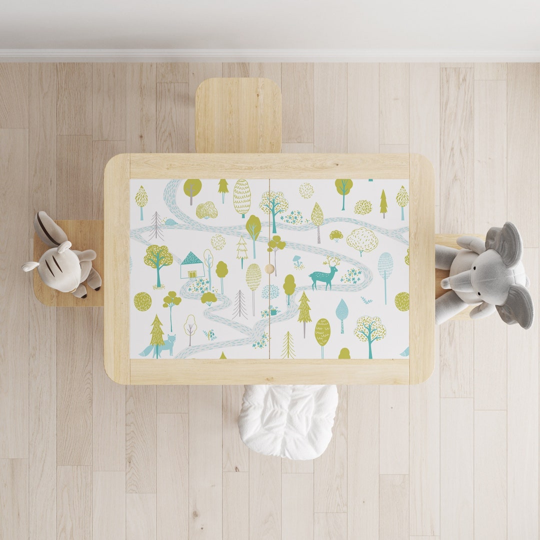 Ikea Flisat Table Decal \ Green Forest for Kids \ Table Sticker ...