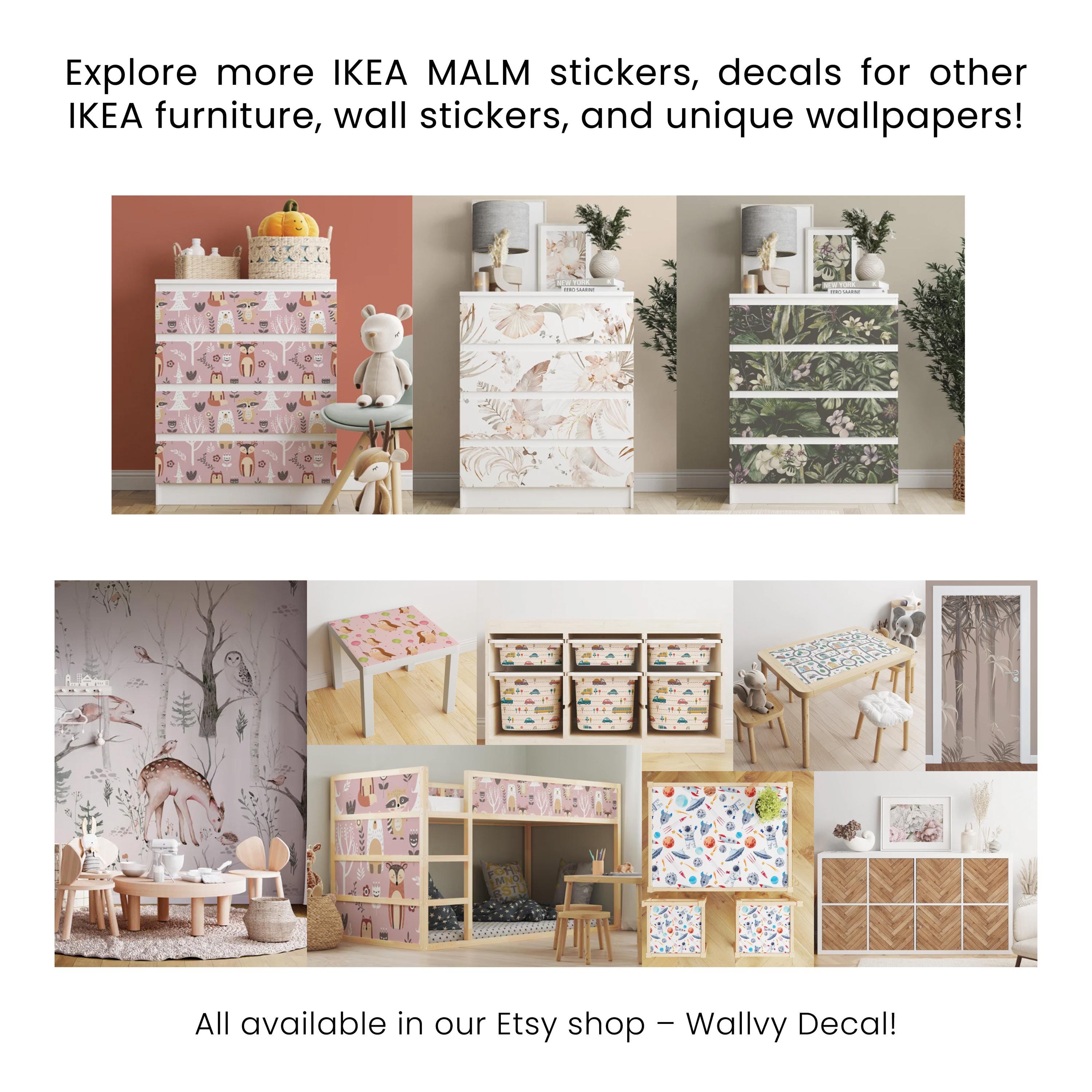 Ikea Malm Decal Wooden Parquet \ Dresser Sticker \ Removable Decal ...