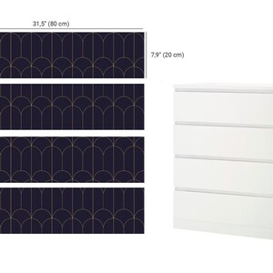 Ikea Malm Decal \ Art Nouveau \ Dresser Sticker \ Removable Decal ...