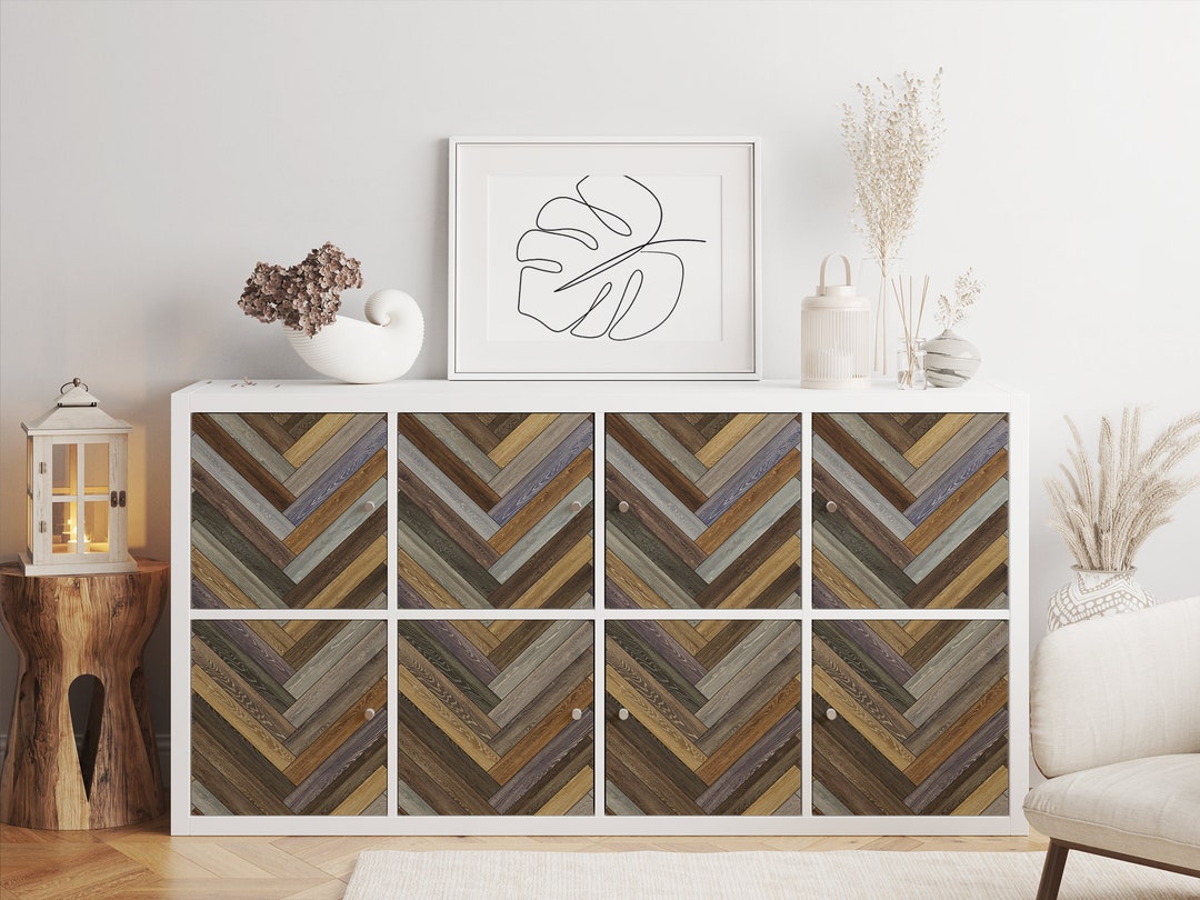 Ikea Kallax Expedit Decal \ Colorful Wooden Parquet \ Rack Sticker ...