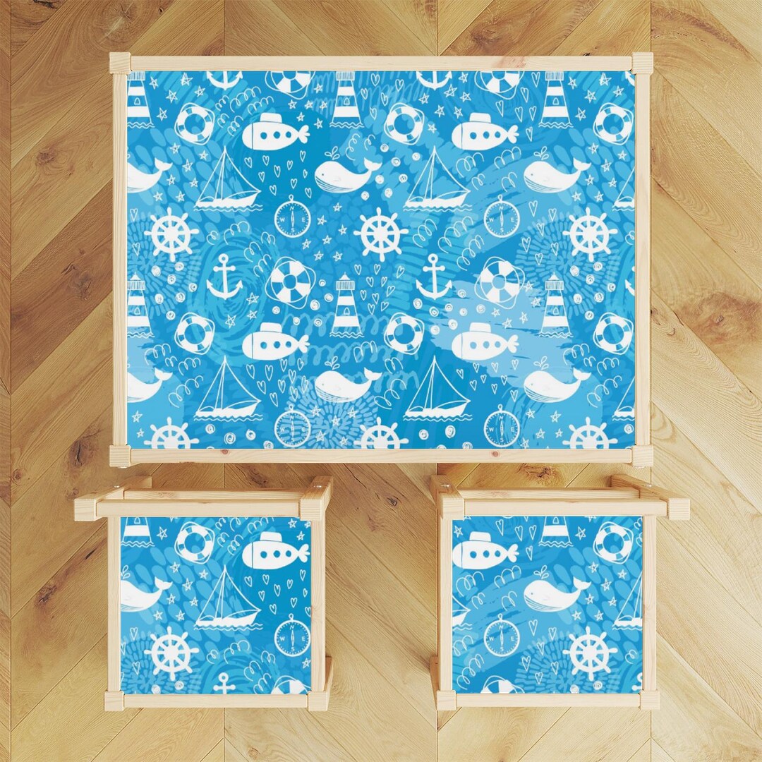Ikea LATT Table and Chairs Decals \ Little Sailor Adventure \ Table ...