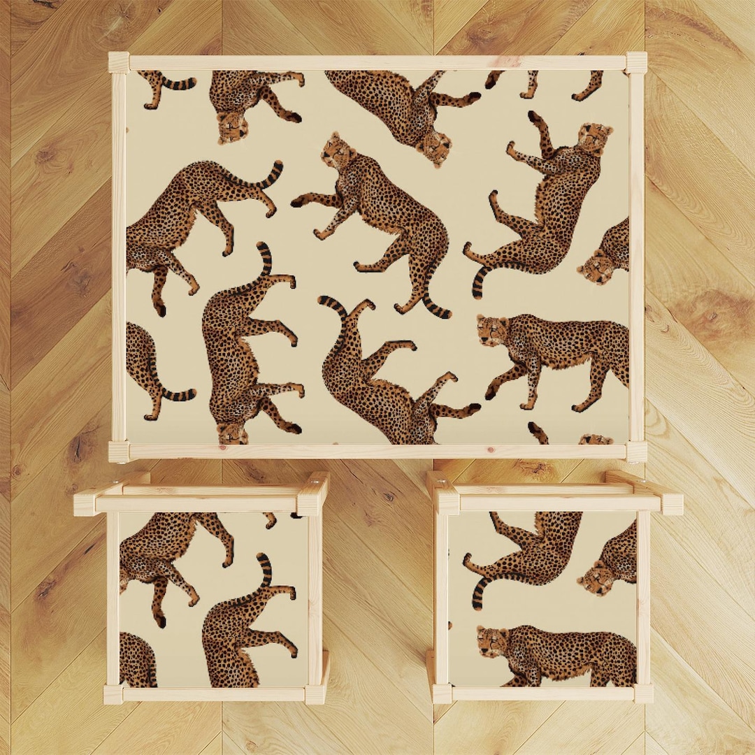 Ikea LATT Table and Chairs Decals \ Sneaky Leopards \ Pink Forest ...