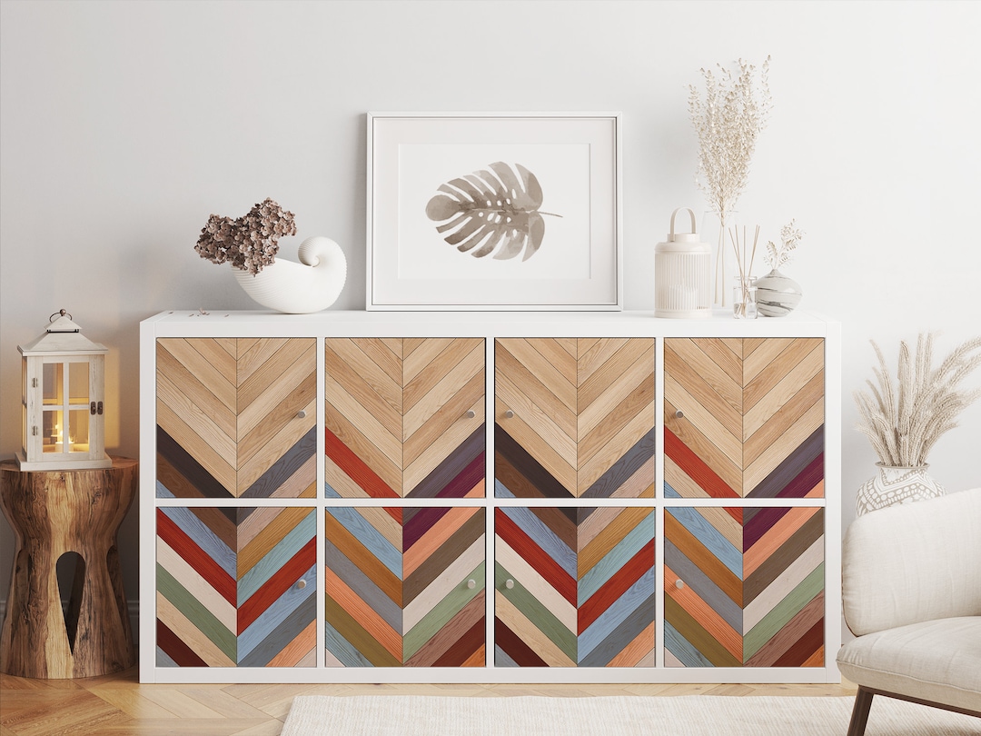 Ikea Kallax Expedit Decal \ Colorful Wooden Parquet \ Rack Sticker ...