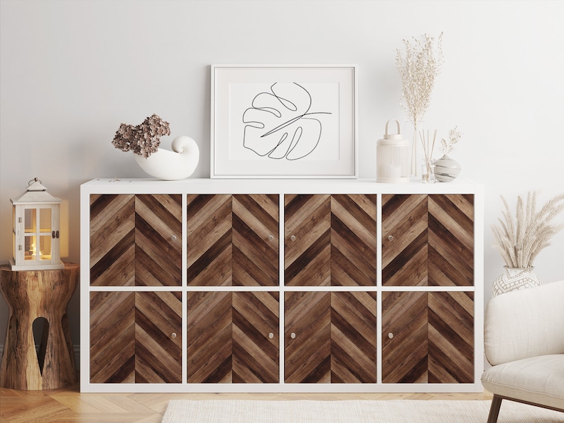 Ikea Kallax Expedit Decal Dark Wooden Parquet Rack Sticker - Etsy
