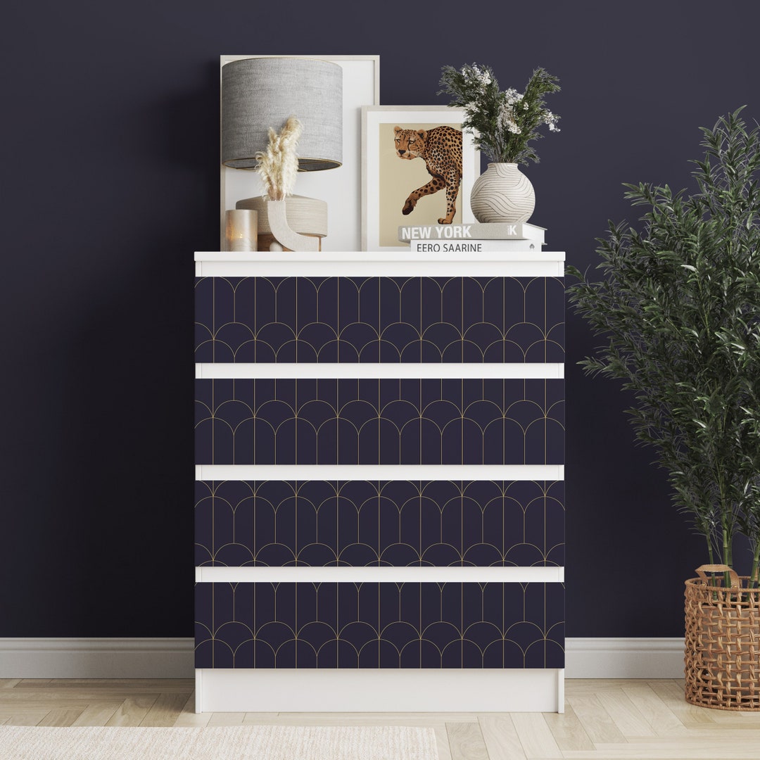 Ikea Malm Decal \ Art Nouveau \ Dresser Sticker \ Removable Decal ...