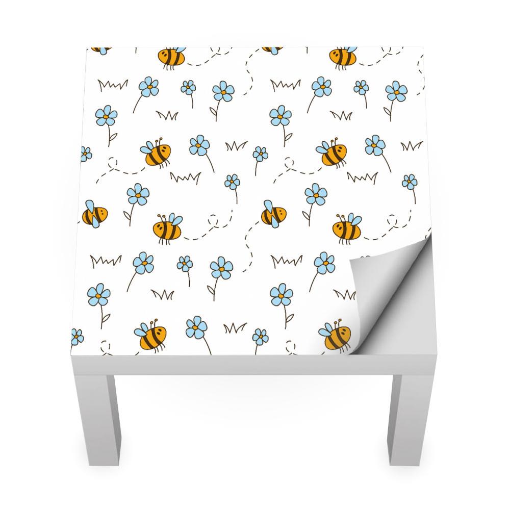 Sticker for IKEA LACK Table, Busy Bees Flowers, Cute Kids' Room Decor ...