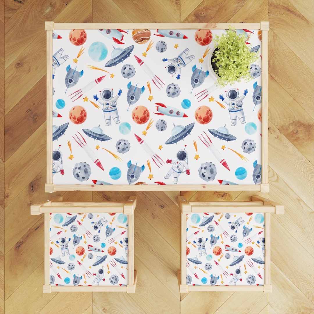 Ikea LATT Table and Chairs Decals \ Cosmic Journey \ Removable ...