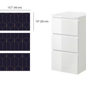 Ikea Malm Decal \ Art Nouveau \ Dresser Sticker \ Removable Decal ...