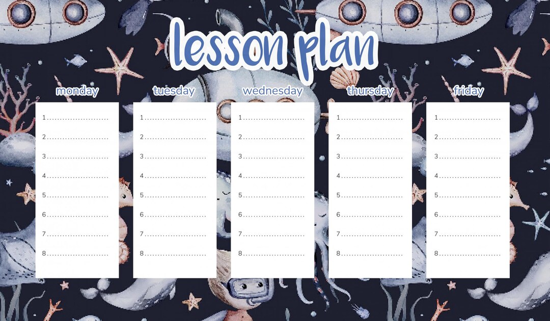 Magnetic Lesson Plan Diving With Dolphins - Etsy