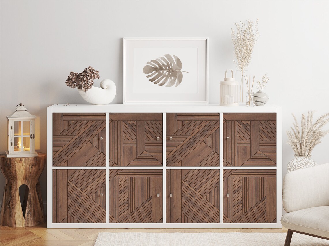 Ikea Kallax Expedit Decal Dark Wood Rack Sticker - Etsy