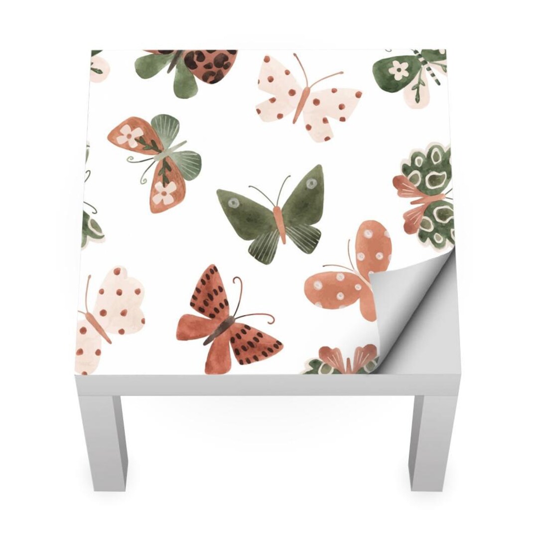Watercolor Butterfly \ IKEA LACK Decal \ Removable Table Sticker \ Self ...