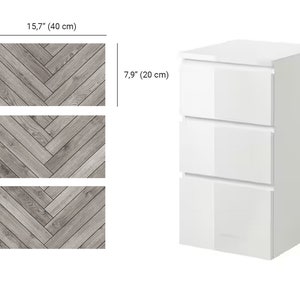 Ikea Malm Decal Gray Wooden Parquet \ Dresser Sticker \ Removable Decal ...