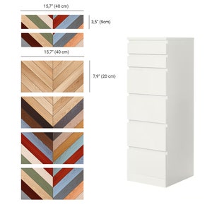 Ikea Malm Decal Colorful Wooden Parquet \ Dresser Sticker \ Removable ...