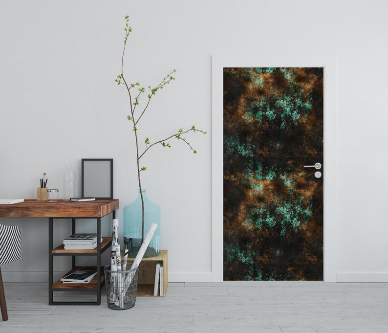 Dark Rust Loft Industrial Door Decal Door Sticker Peel and - Etsy
