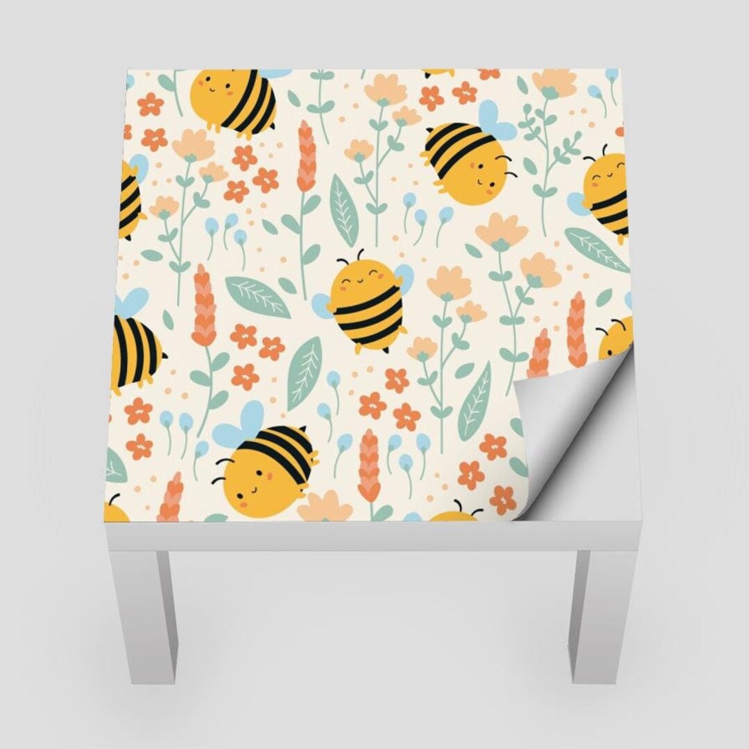 Bee World IKEA LACK Decal Removable Table Sticker Self - Etsy