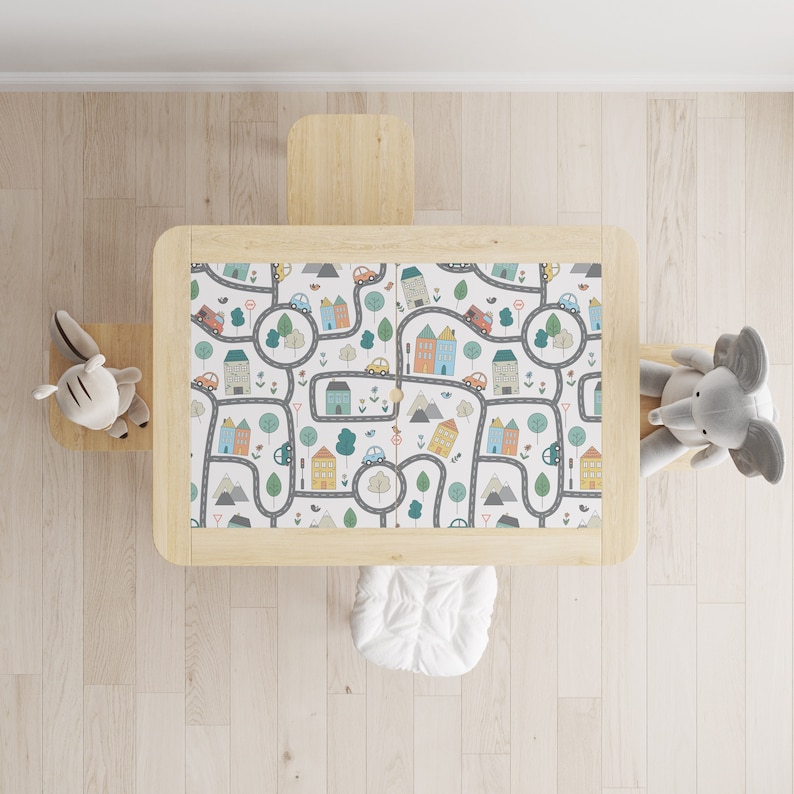 Ikea Flisat Table Decal \ City Streets \ Table Sticker \ Removable Decals \ Peel and Stick ...