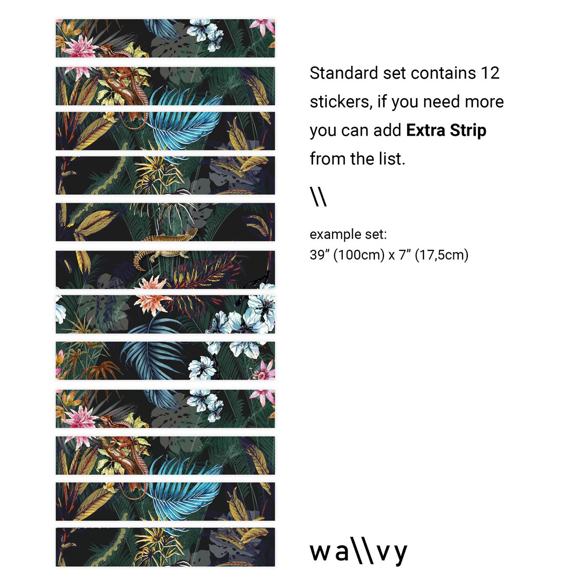 Exotic Forest Decal Dark Botanical Sticker Botanical - Etsy