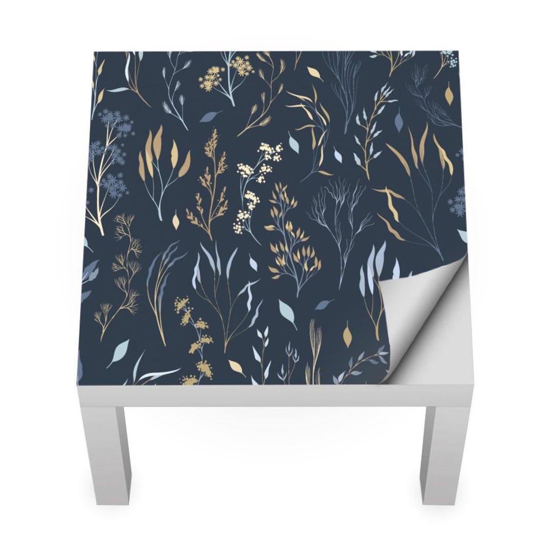 Sticker for IKEA LACK Table, Delicate Wildflowers, Botanical Dark ...