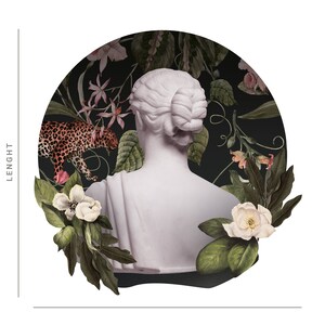 Lady Sculpture Decal \ Dark Nature Wall Sticker \ Floral Removable ...