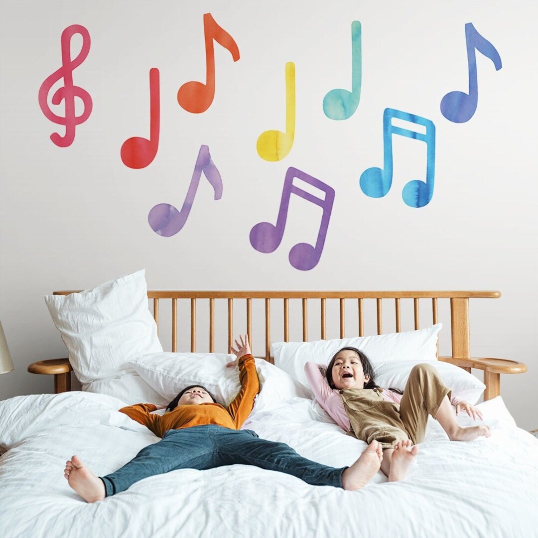 Music Notes for Kids \ Wall Decal \ Removable Wall Stickers \ Self ...