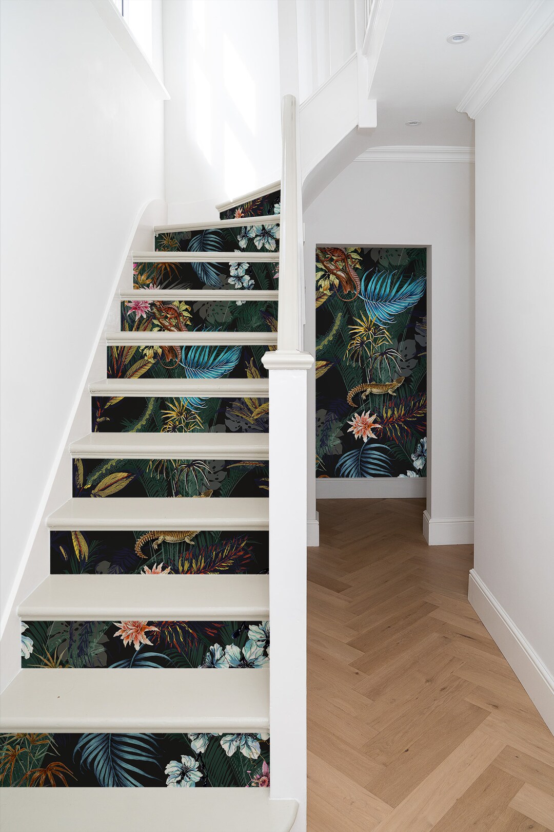 Exotic Forest Decal \ Dark Botanical Sticker \ Botanical Removable ...