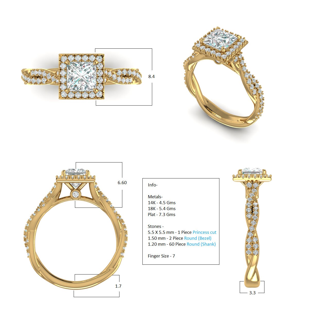 Best Princess Cut Diamond Settings Diamond Nexus, 40% OFF