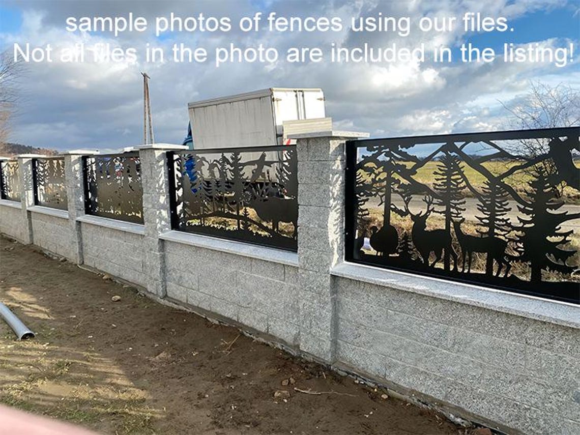 Animals Deer Forest Patern Bear Wolf , Gate- Fence Designs Digital ...