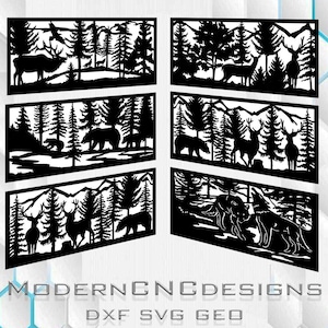 Animals Deer Forest Patern - Designs Fence Digital Project Laser ...