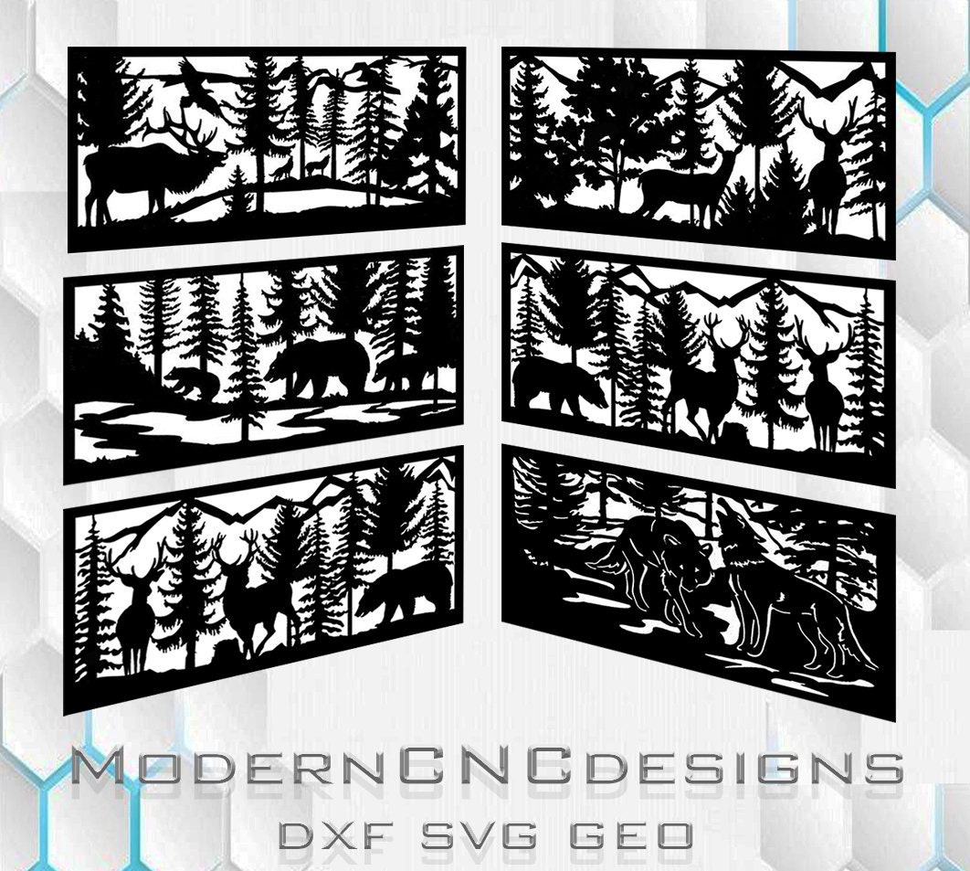 Animals Deer Forest Patern - Designs Fence Digital Project Laser ...