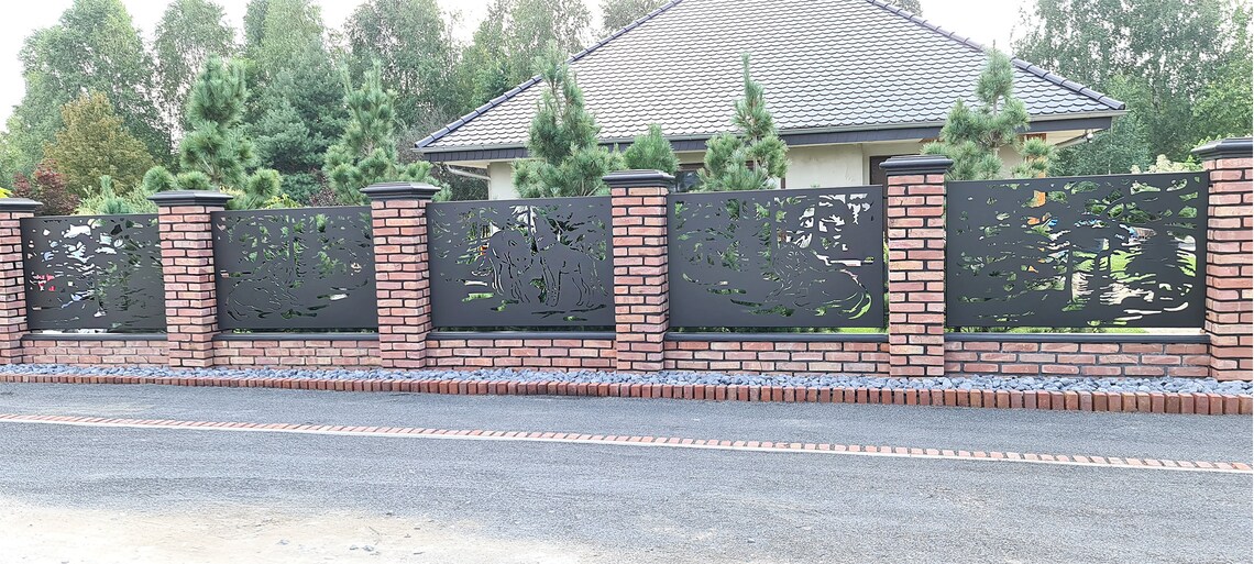 Animals Deer Forest Patern Bear Wolf Gate Fence Designs - Etsy